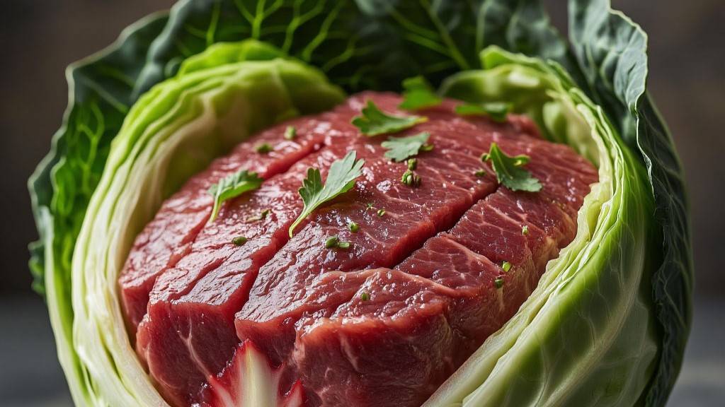 Необычный дуэт: фаршированный кочан капусты с сочным мясом
