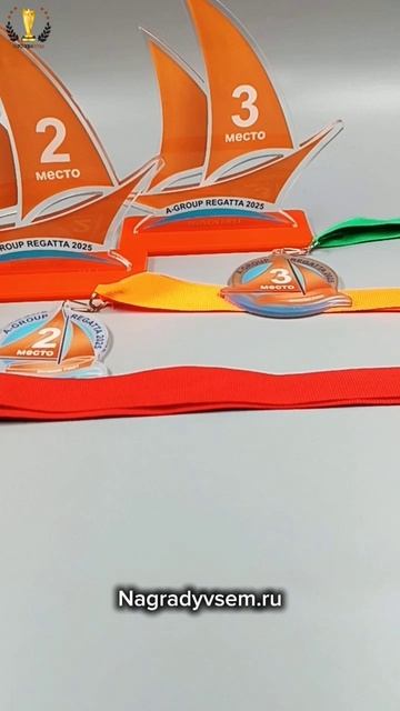 Наборы наград и медалей из акрила для спортивных мероприятий