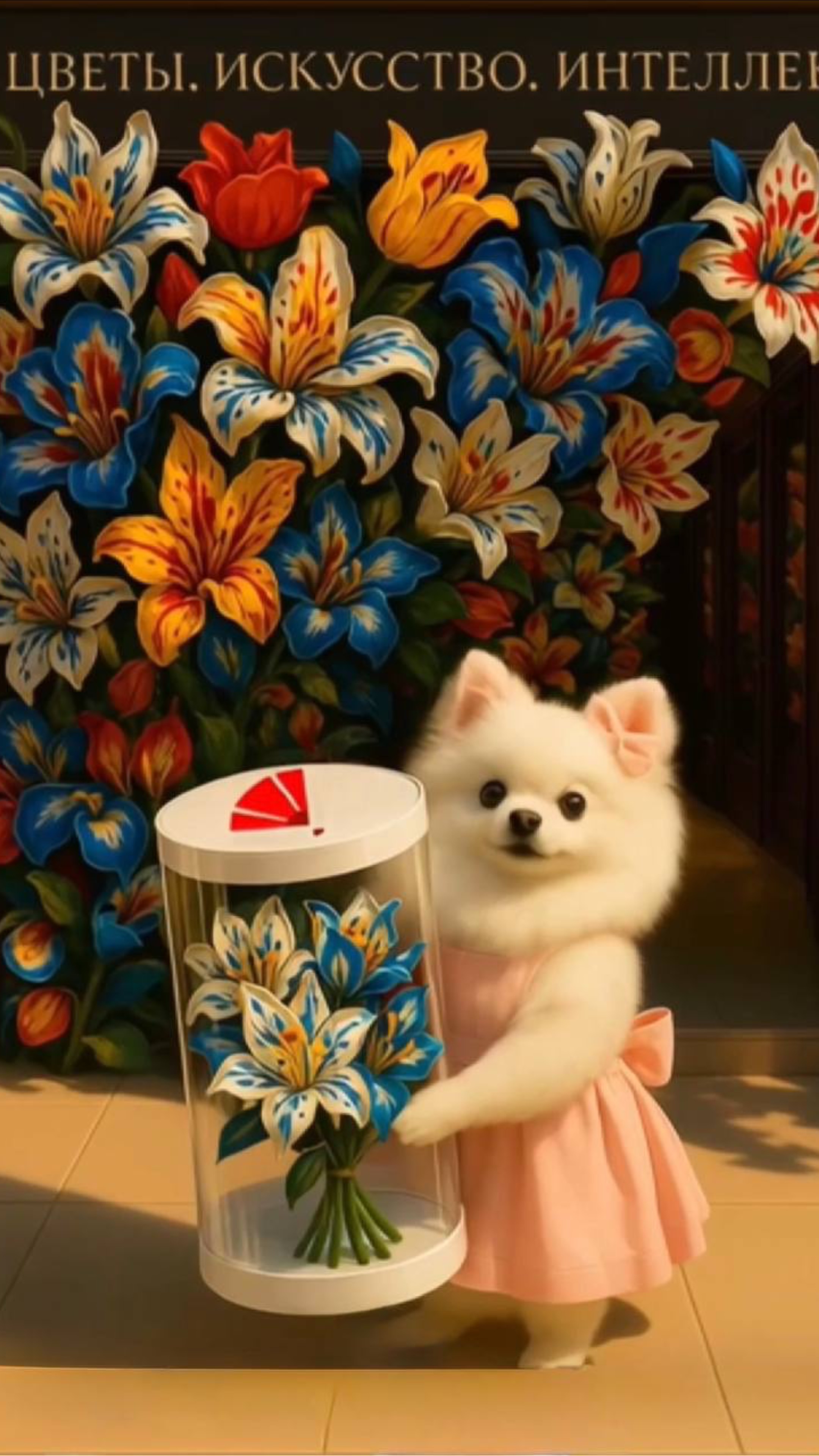 МультЮша-шпиц,который умеет многое) Флористом быть,к примеру,чтобы собрать букеты ко Дню знаний😂