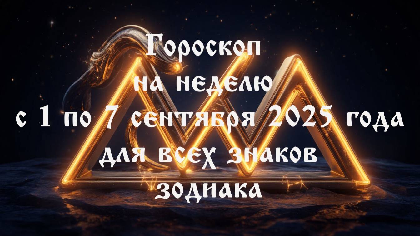 Гороскоп на неделю 1 по 7 сентября 2025 года