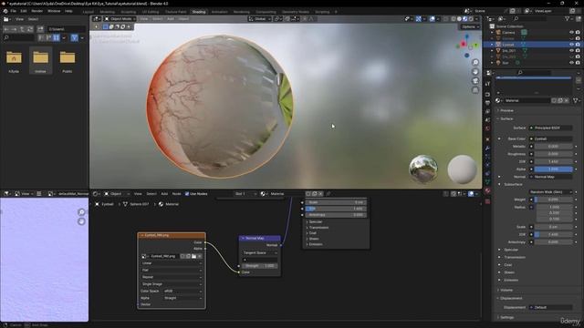 4-3 -Export Eyeball Maps Normal Map the Eyeball