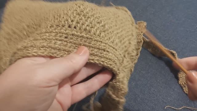 Обзор. Незаконченная сумочка из джута.