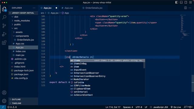 7. Project Hide & Show the Order Summary