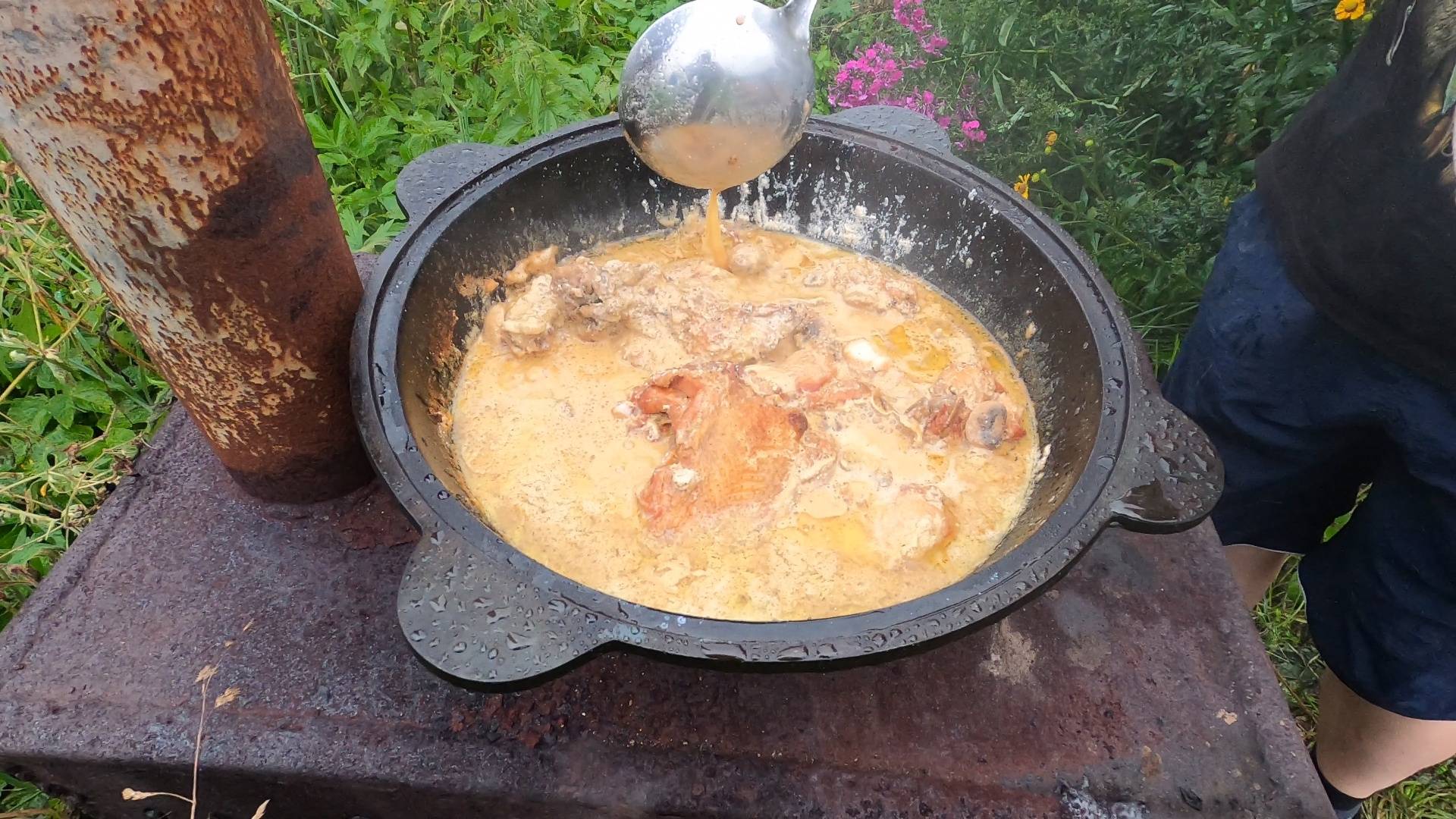 ВКУСНАЯ КУРИЦА В СЛИВОЧНО-ГРИБНОМ СОУСЕ