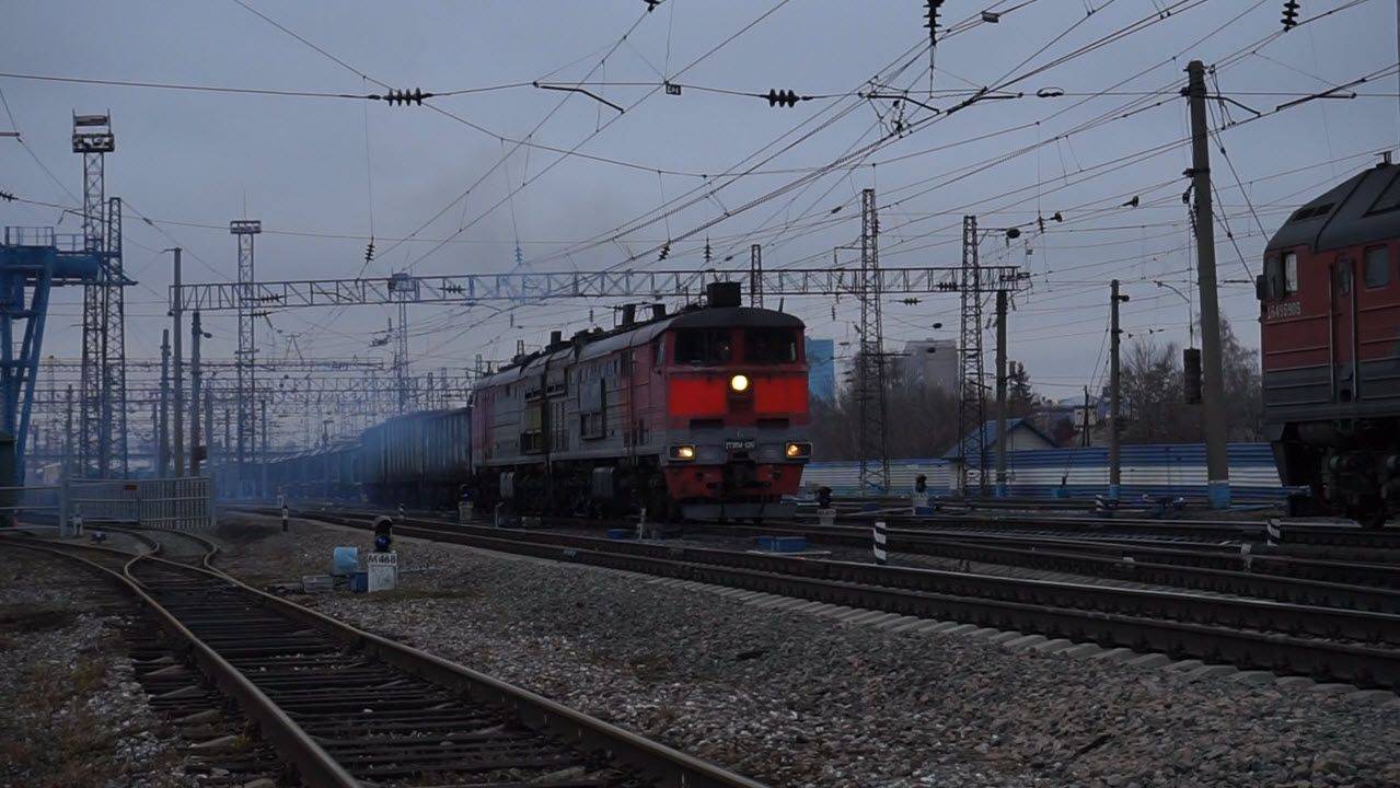 Тепловоз 2ТЭ10М-0287Б/2587Б. Отправление. Звук 10Д100.