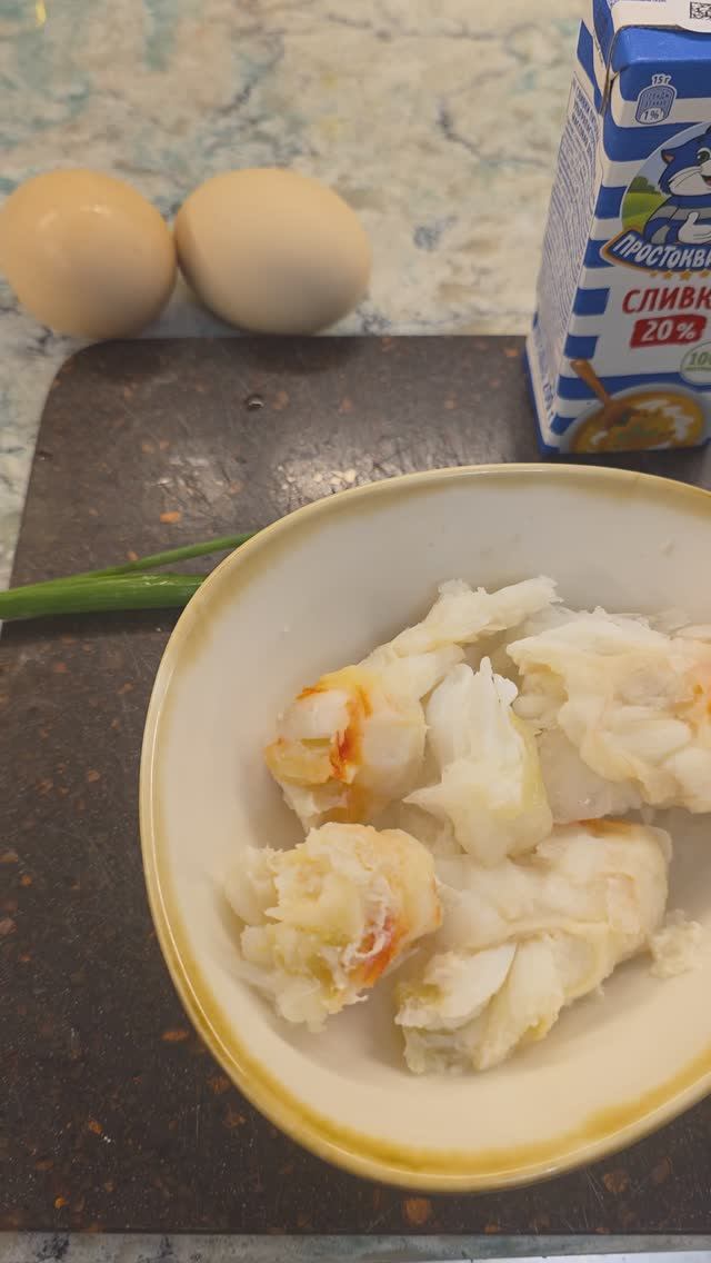 Омлет с камчатским крабом