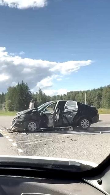 Авария на трассе у Глинищево