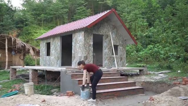 TIMELAPSE - 268 Days Woman Builds New Solid House To Replace The Burnt Bamboo House, Start to Finish