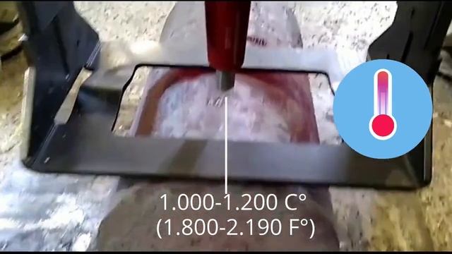 Маркировка металла, нагретого до 1200 C°, портативной ударно-точечной машиной Automator