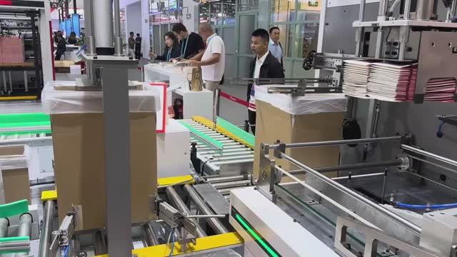 200,000  Daily Capacity_ Coffee_Tea Take Away Handle Bag_ Smart17-A220 S_D Paper Bag Making Machine