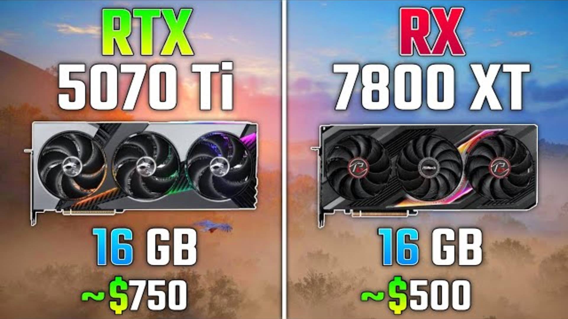RTX 5070 Ti vs RX 7800 XT