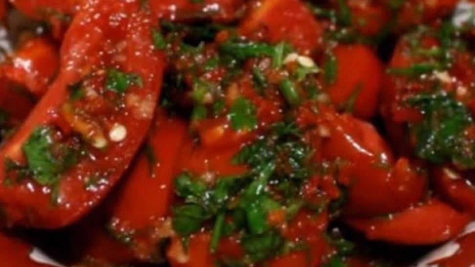 Помидоры по -корейски – очень вкусные острые! Закуска на все случаи жизни!🍅🍅🍅