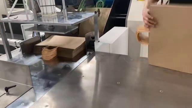 Big Size Roll Feeding Paper Square Bottom Paper Bag Machine With Automatic Collection System