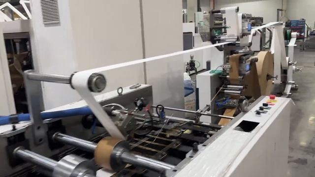 Take Away Delivery Food Paper Bag Machine   2-Color Inline Printing Machine #paperbagmachine