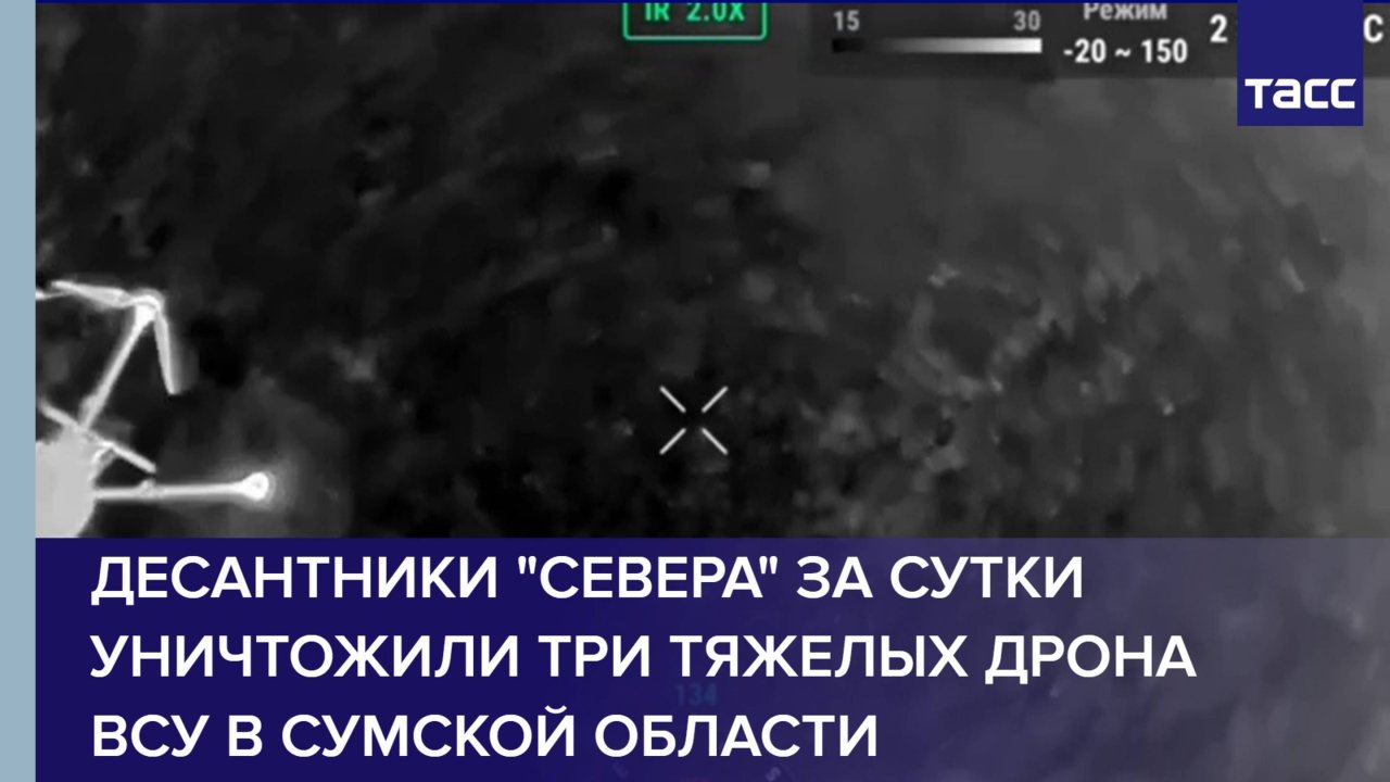 Десантники "Севера" за сутки уничтожили три тяжелых дрона ВСУ в Сумской области