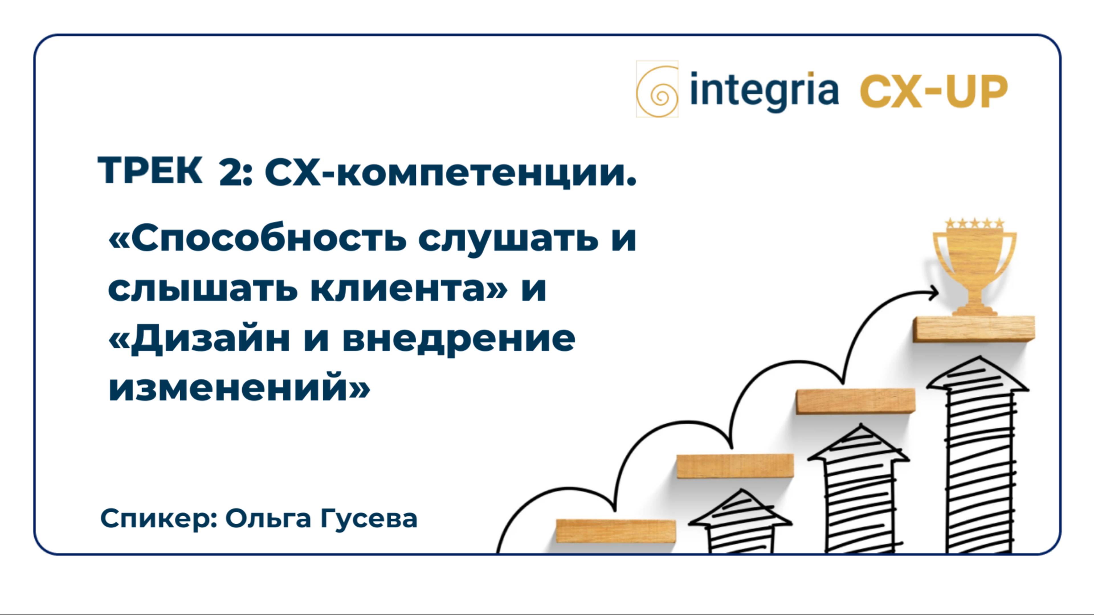 Трек 2. Вебинар 3. «Способность слушать и слышать клиента» и «Дизайн и внедрение изменений»