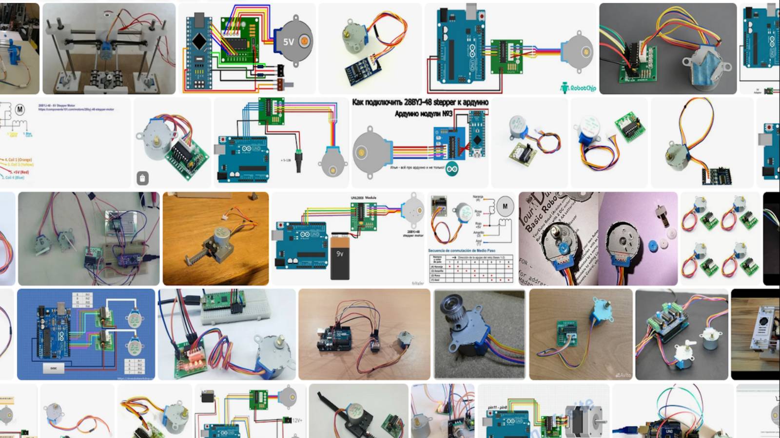 28BYJ-48 Шаговый мотор ARDUINO пример  для станка ЧПУ или 3D принтера