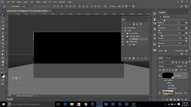 Создавайте реалистичные отражения в воде в Photoshop с помощью 3D