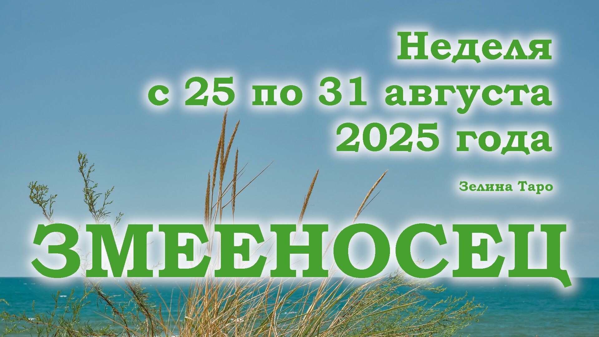 ЗМЕЕНОСЕЦ | ТАРО прогноз на неделю с 25 по 31 августа 2025 года