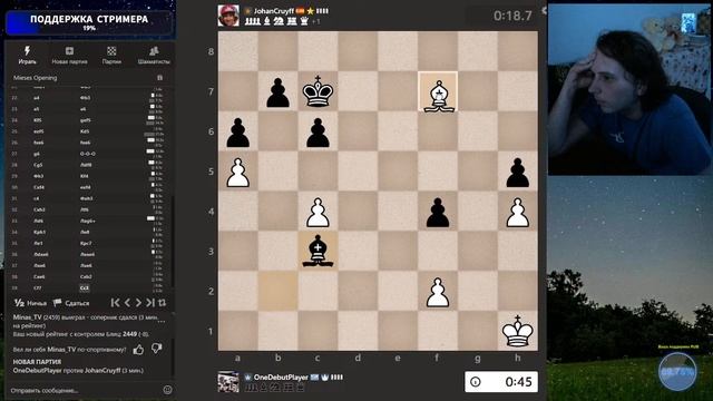 Блиц 3+0 на chess.com 07.07.2025 соперники 2500+ | Elshad system