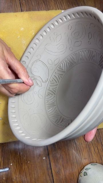 Видео-урок по пиале с авокадо #ceramics #handmadeceramics #pottery