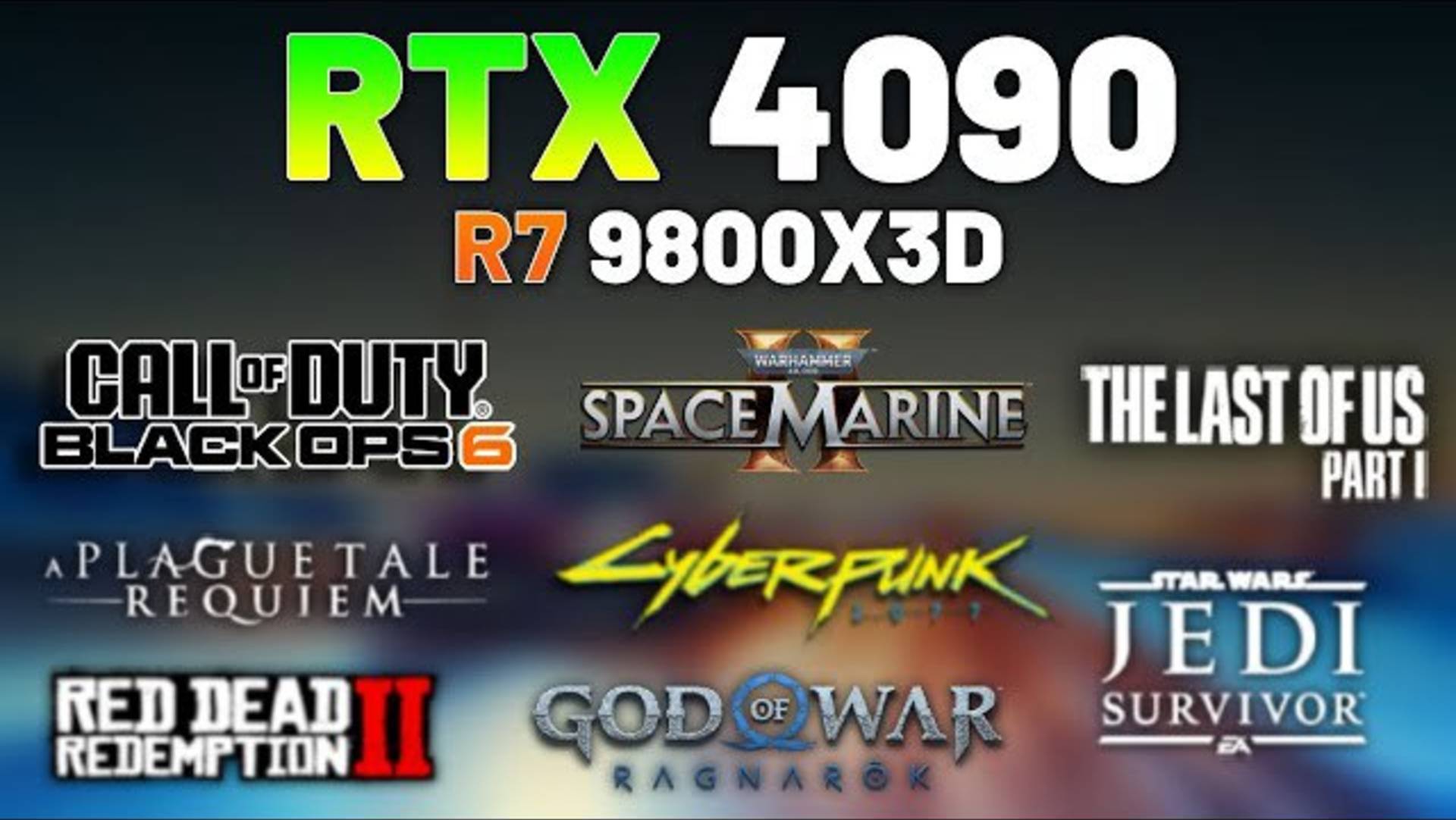 RTX 4090 + RYZEN 7 9800X3D - Test in 8 Games