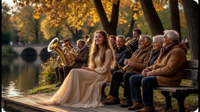 В городском саду играет духовой оркестр