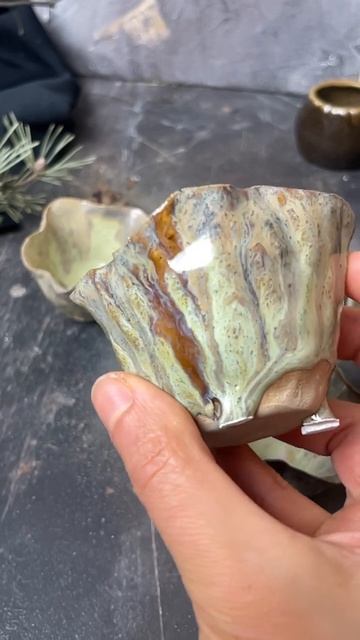 Особенности глазури «Фисташка в шоколаде» #ceramics #pottery #glazes