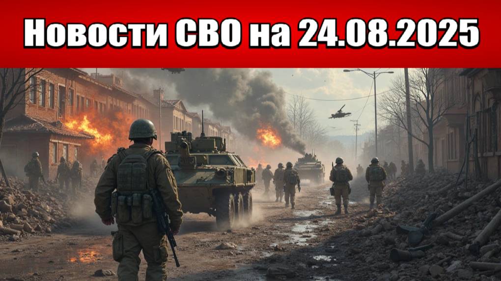 Последние новости с фронта СВО и карта боевых действий на Украине сегодня 24 августа 2025 года