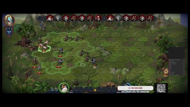 Просто бой с мечниками в игре Heroes of Might & Magic: Olden Era