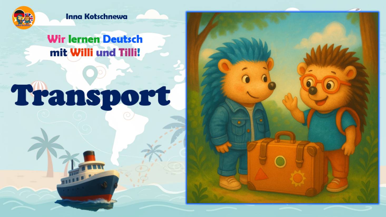 Transport auf Deutsch für Kinder Угадай транспорт по звуку Willi & Tilli
