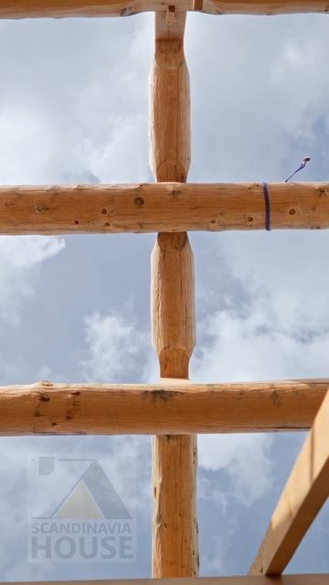 Обзор каркаса будущего дома из брёвен