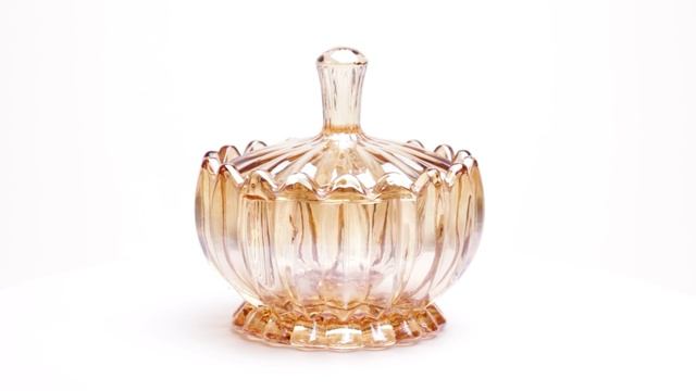 Сахарница, 10-7 см, золото, стеклянная "Артикул 167567"