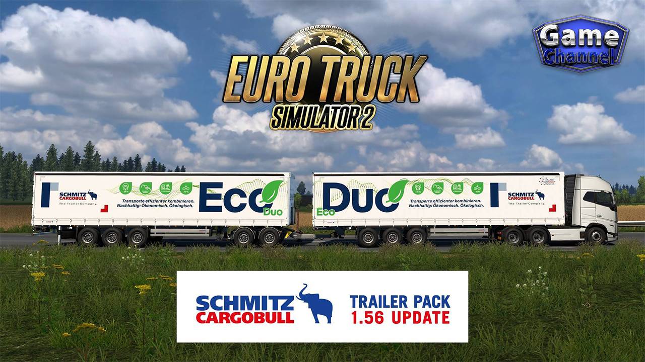 1.56 Euro Truck Simulator 2: обновление прицепов Schmitz Carg