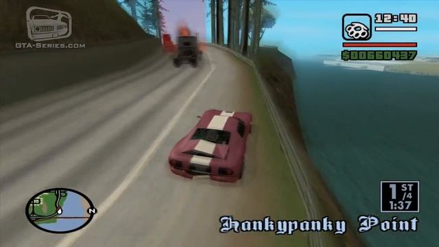 GTA San Andreas - Walkthrough - Street Race - Into the Country (HD)