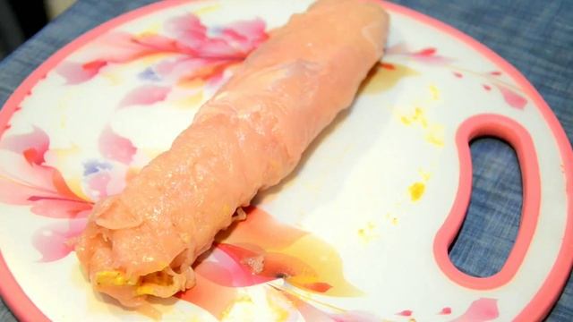 Куриные рулеты с копченой грудинкой! Очень вкусно!