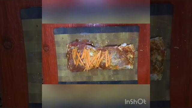 Копченый рулет из свиной грудинки с грибами! Вкуснятина! Обзор.