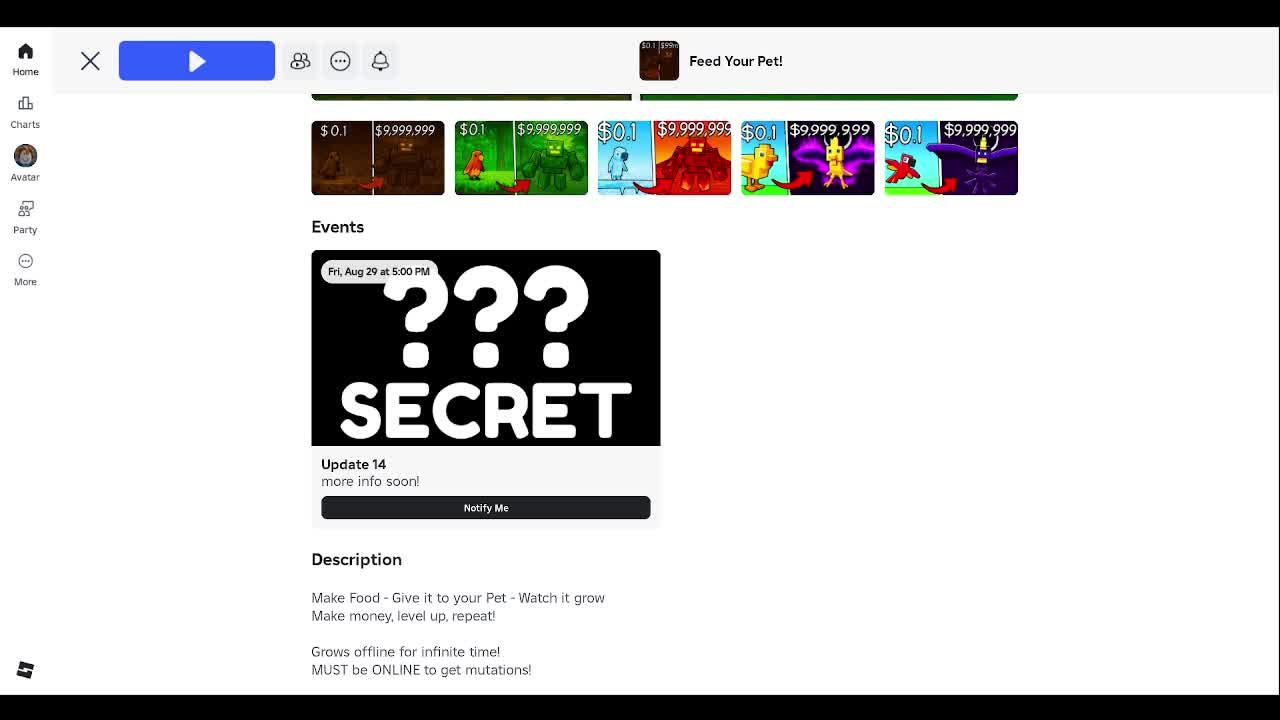 Роблокс игра Feed Your Pet 1 серия