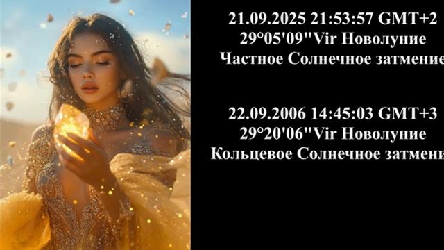 Астролог Mila Spica Astrologer - Солнечное затмение 21 сентября 2025 Часть 1