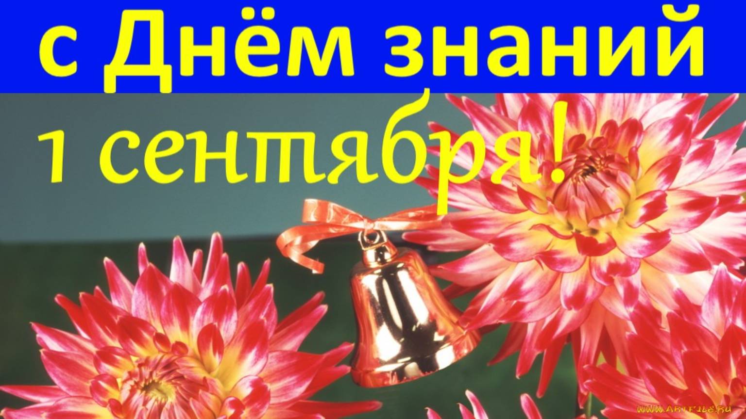 Поздравление на 1 сентября!  с Днём знаний!