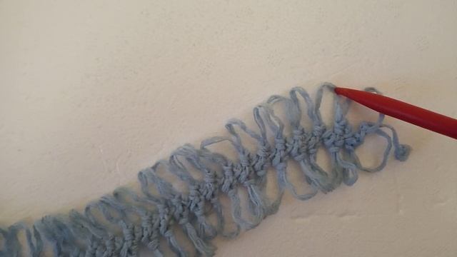 шарфик " голубой с синим" часть 1.