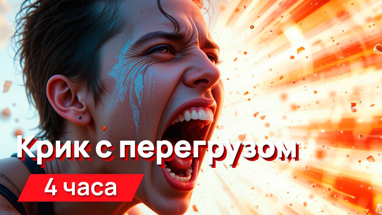 Звуки для соседей - крик с перегрузом и промежутками
