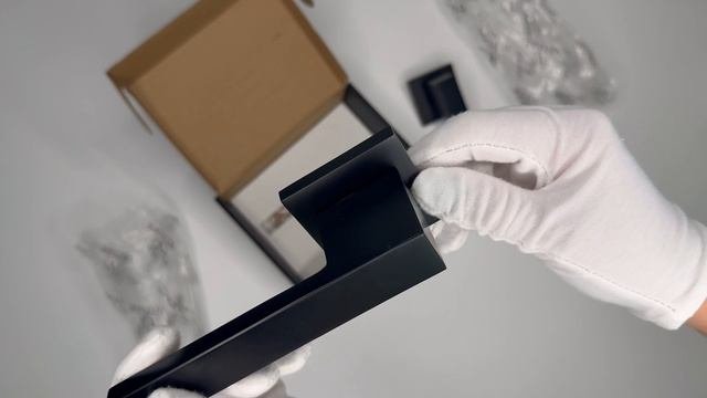 Ручка на раздельном тонком основании VETTORE R21.115 MPB(Черный Матовый)