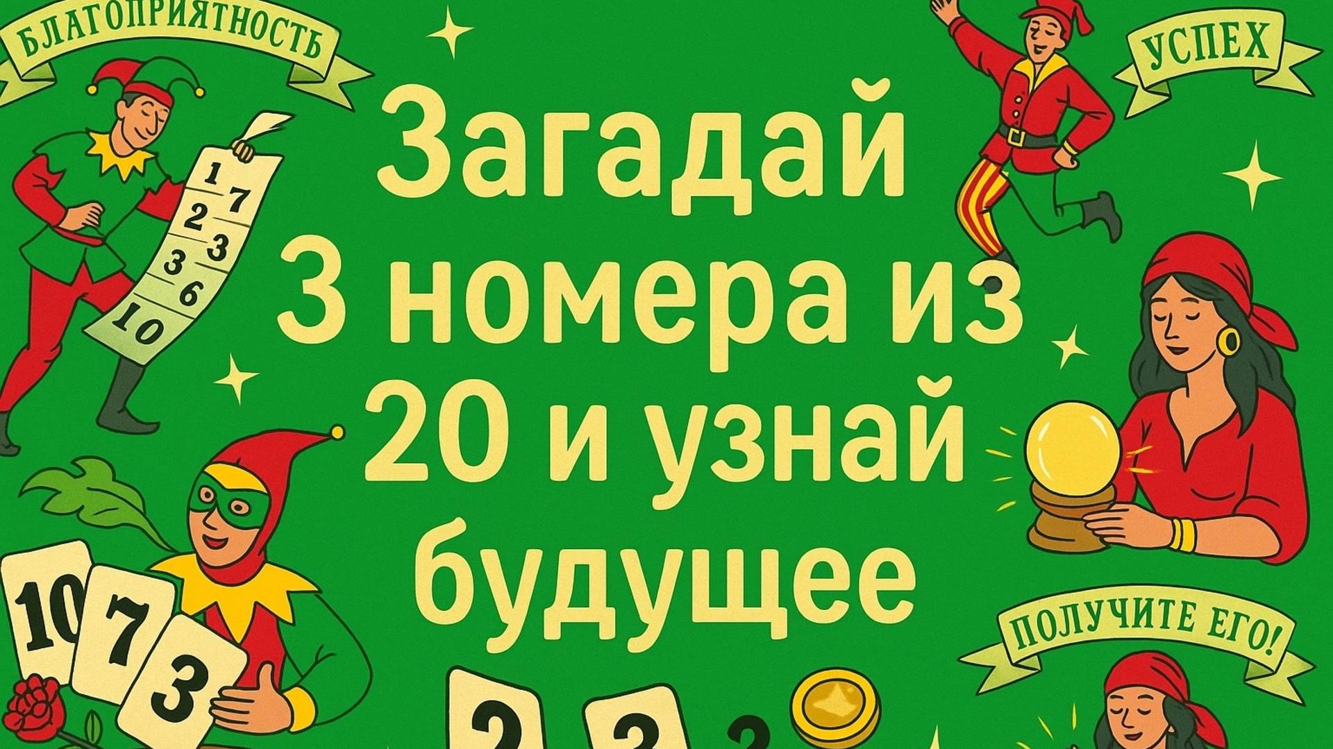 Загадай 3 номера из 20 и узнай, что будет!