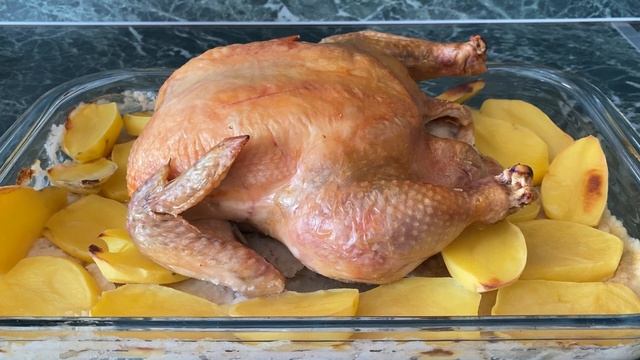 Курица запеченная на соли