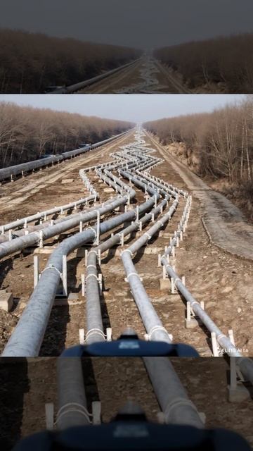 Эффект полета над трубопроводом