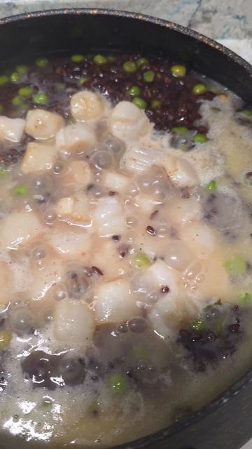 Лаосский рис с гребешком и зеленое масло на зиму