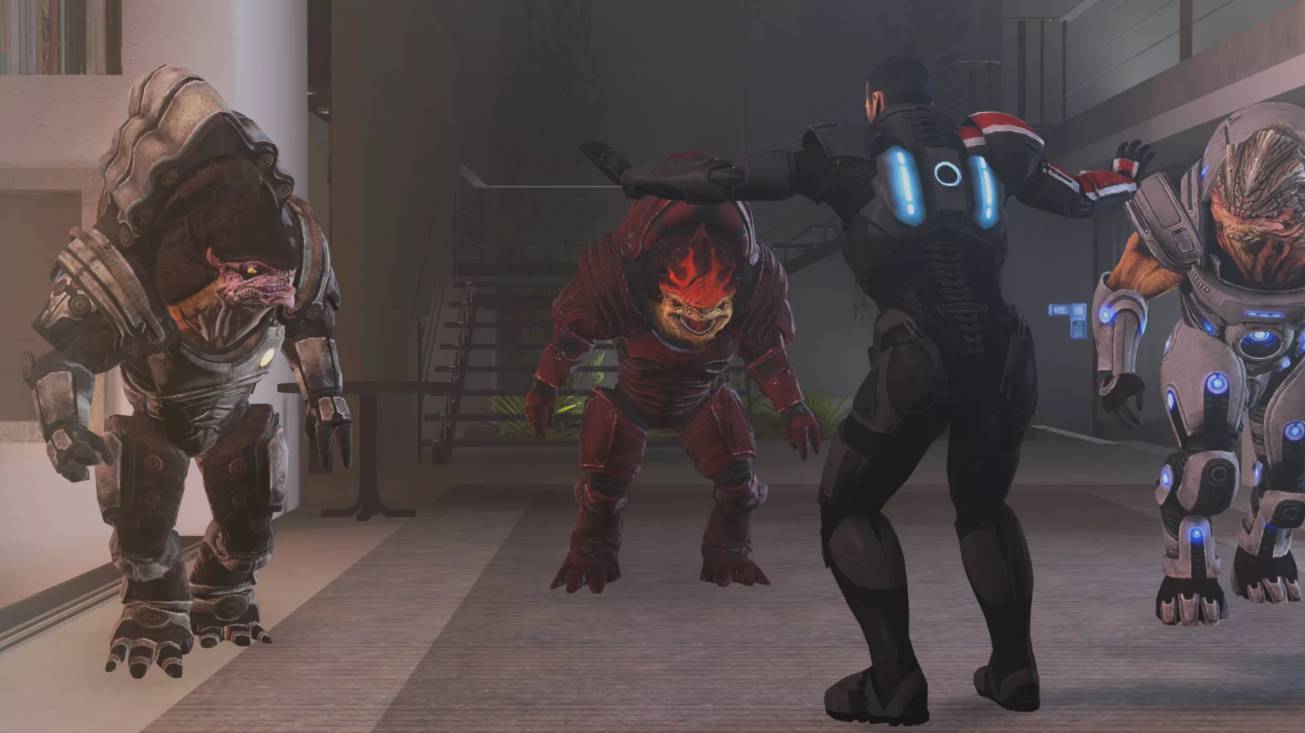 Шепард нарывается на неприятности. Mass Effect 2: Legendary Edition