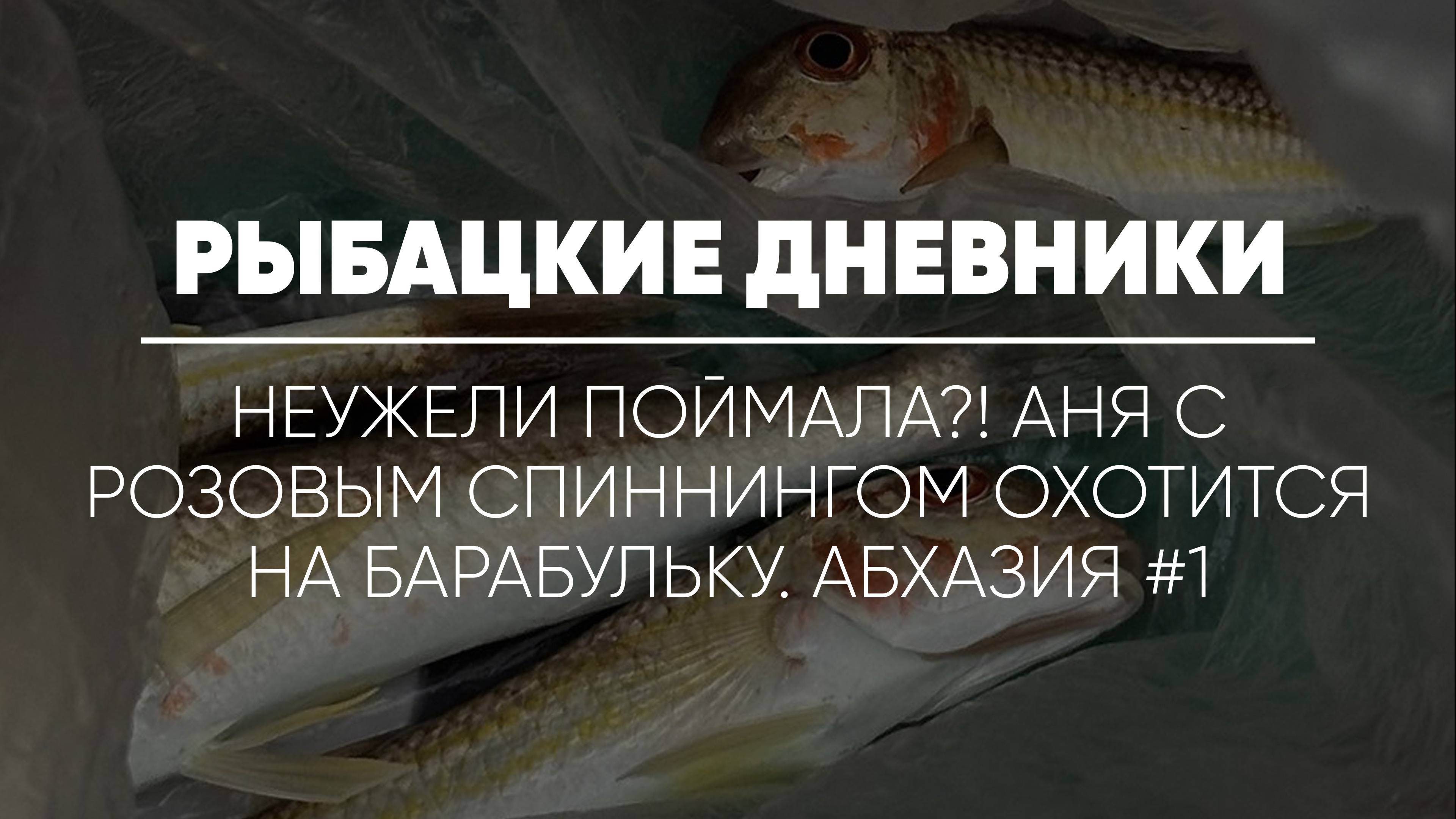 РЫБАЦКИЕ ДНЕВНИКИ // Неужели поймала?! Аня с розовым спиннингом охотится на барабульку. Абхазия #1