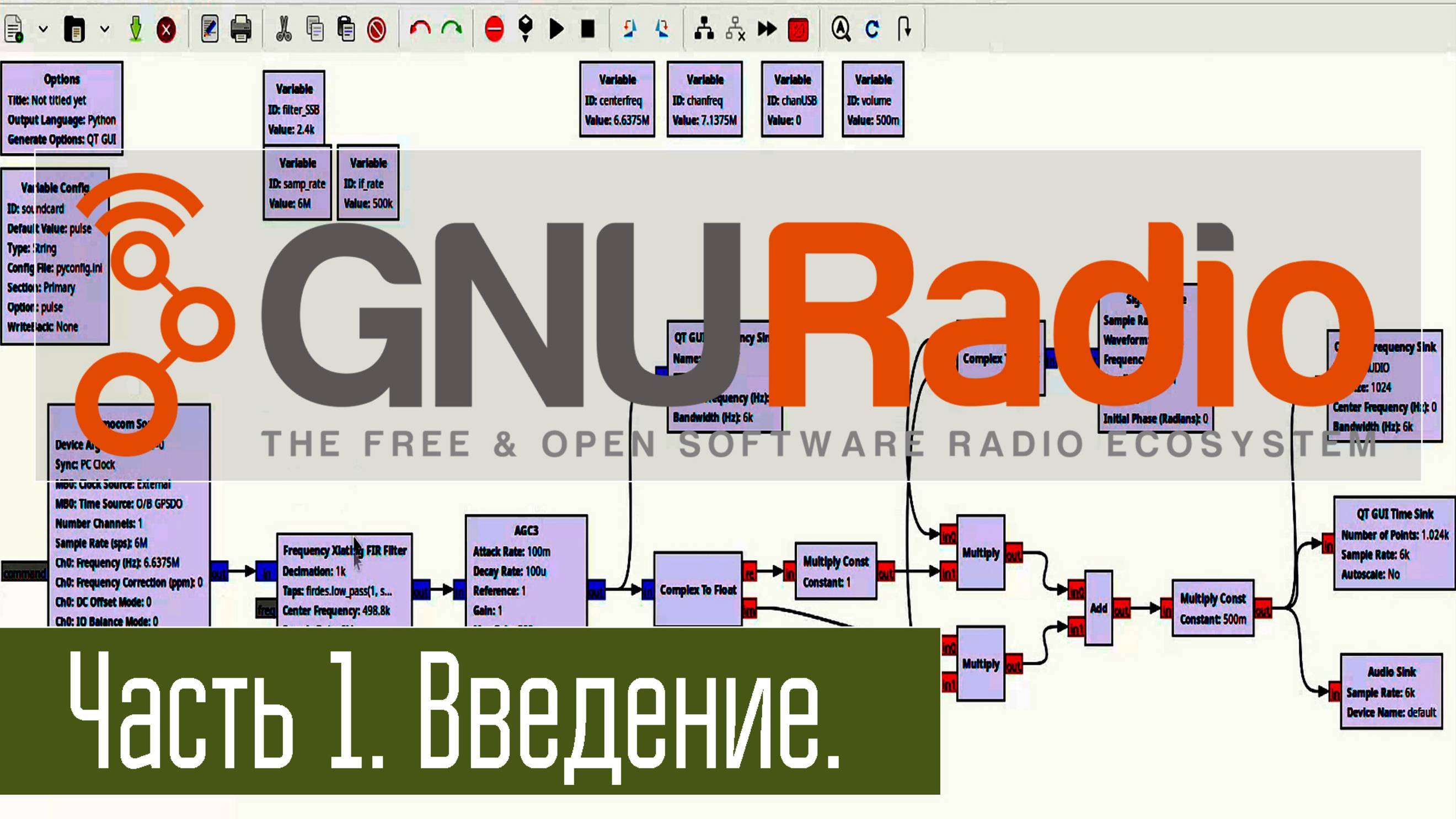 GNURadio - SDR конструктор. Часть 1. Введение. - смотреть видео онлайн от «Радиоканал с Алексеем ...